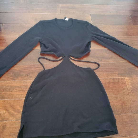 Divided | Dresses | Thin Sweater Dress Long Sleeves And Cut Out Mid ...